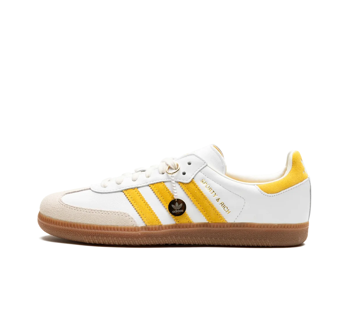 Tênis Feminino Adidas Samba x Sporty & Rich Branco/Amarelo – JUICY